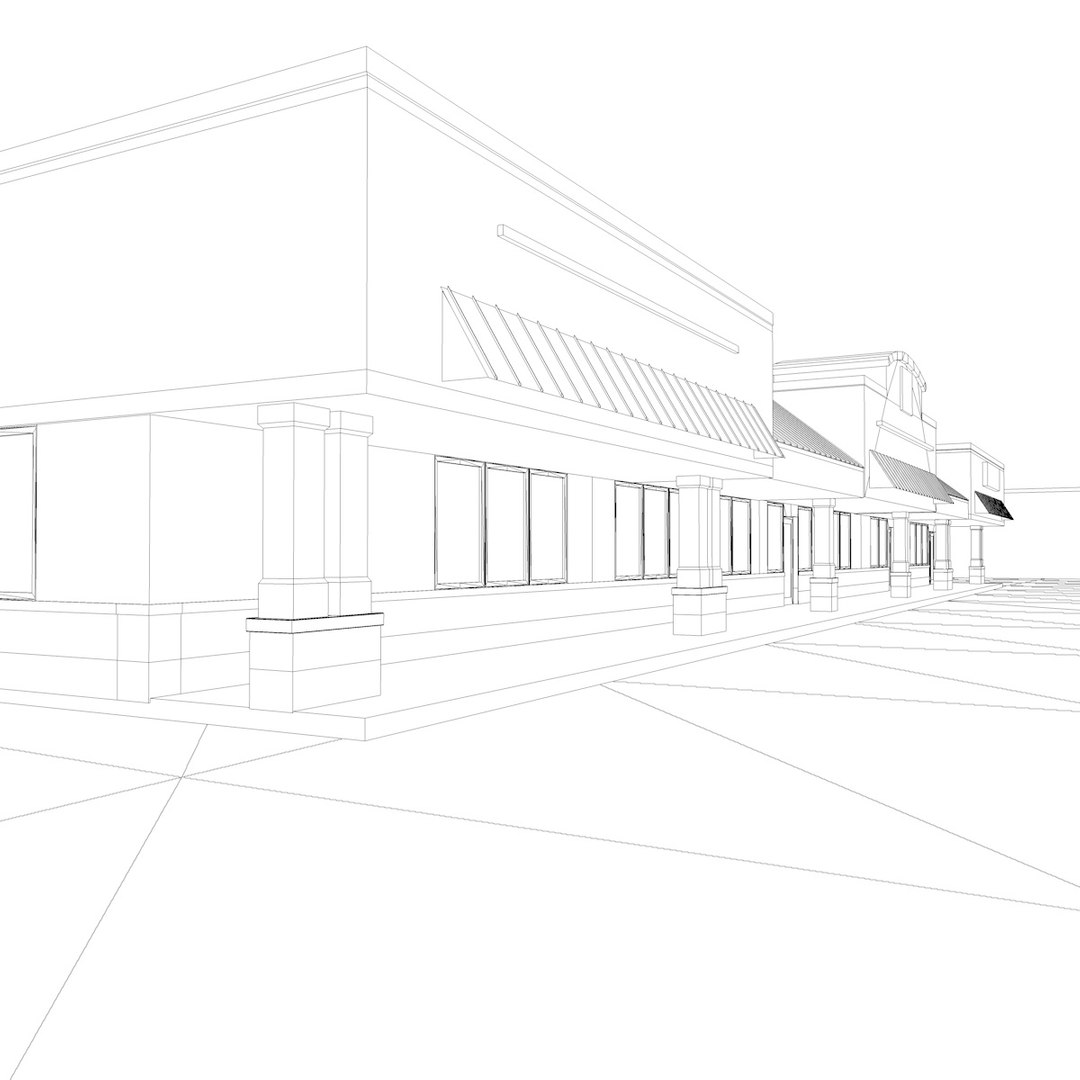 3D Strip Mall - TurboSquid 1264245