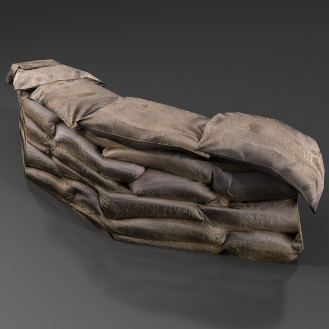 3d Ready Sandbags Model