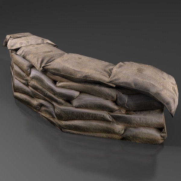 3d ready sandbags model
