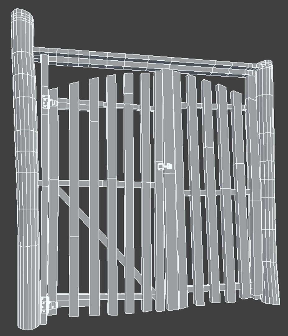 Wooden Gate 3d 3ds