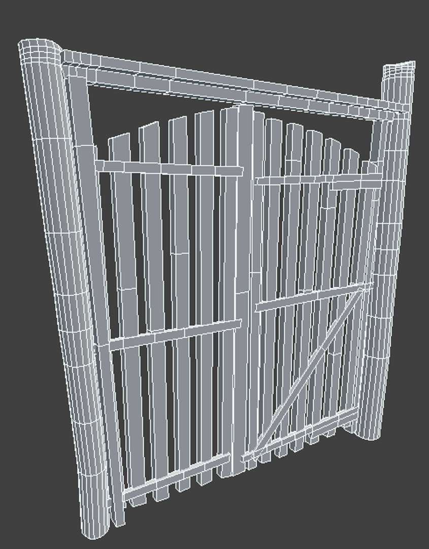 Wooden Gate 3d 3ds