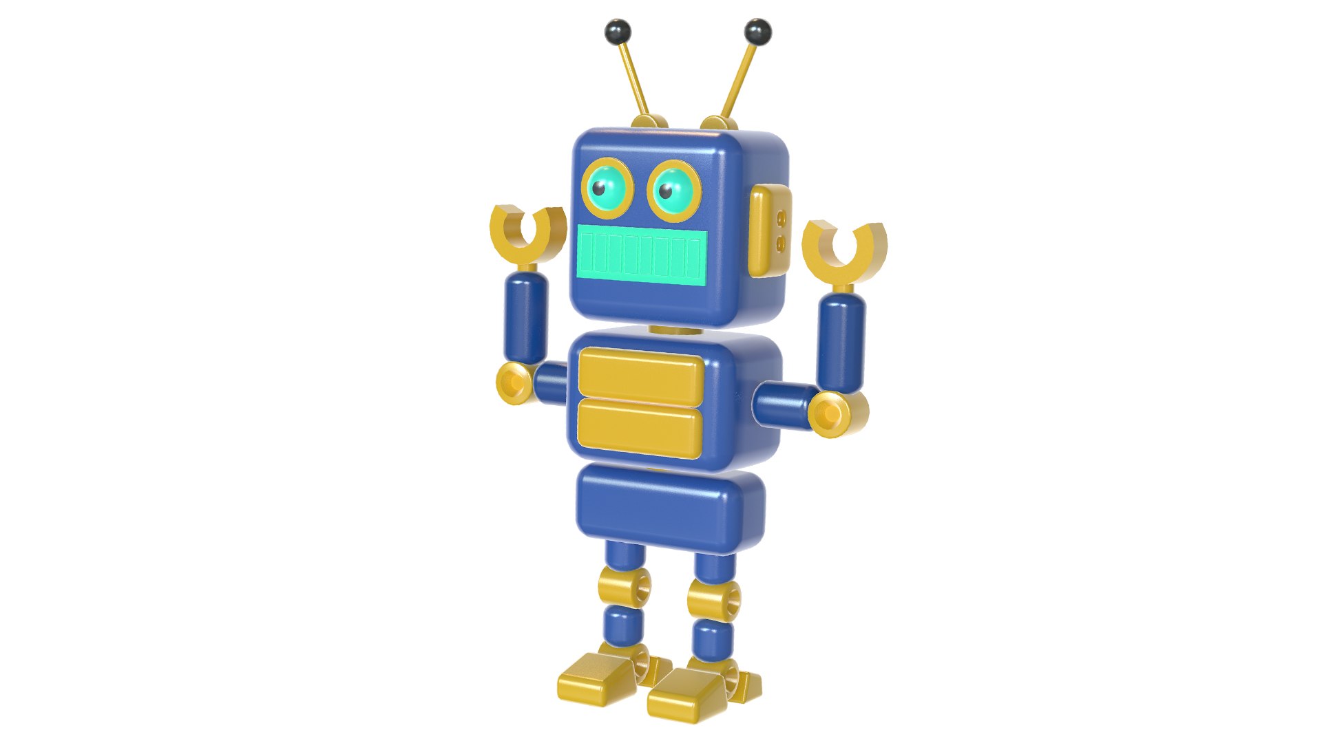 Cute Robot Character Android Cyborg Battle Model - TurboSquid 2046584