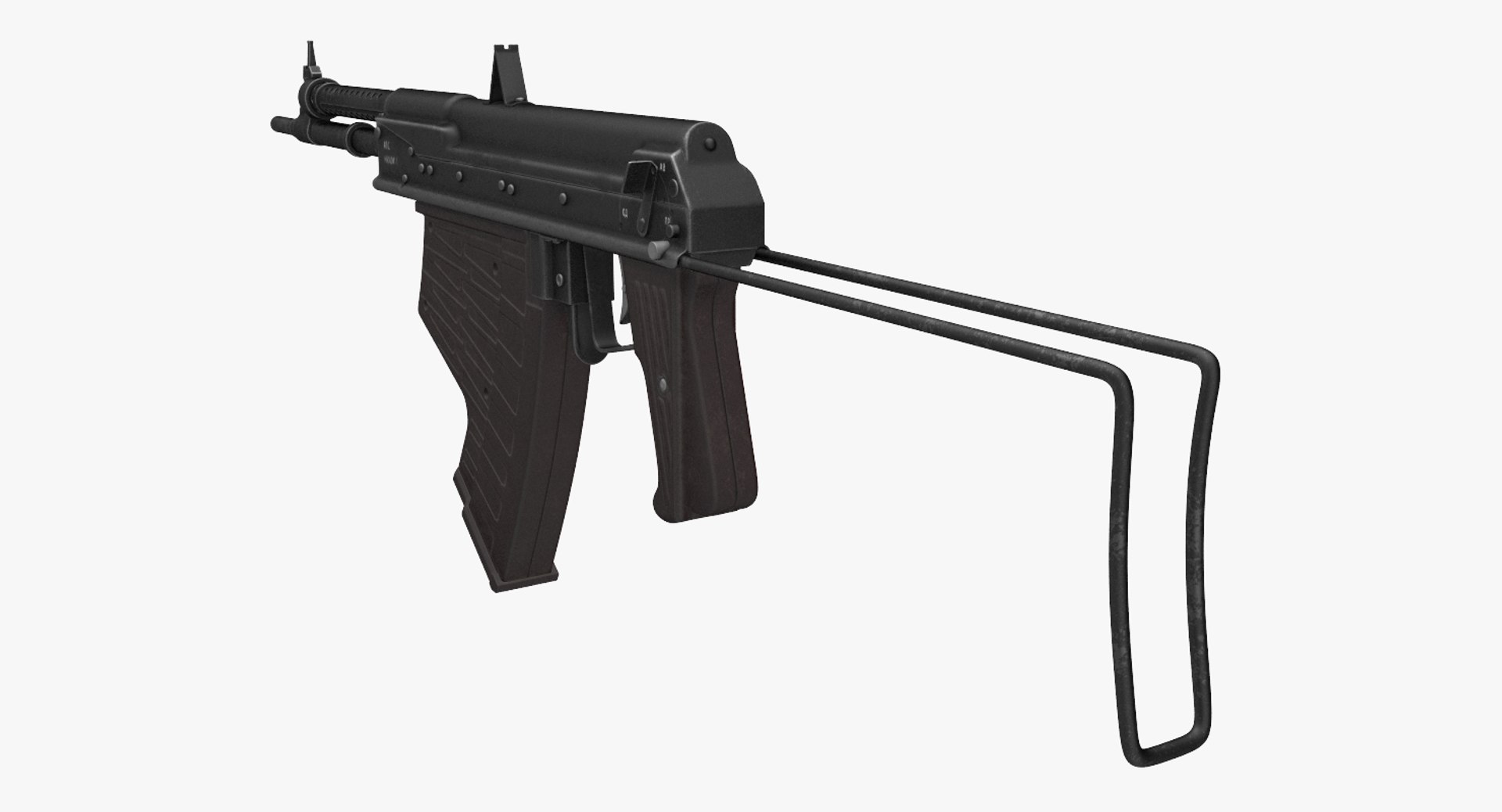 3d Model Aps Underwater Assault Rifle
