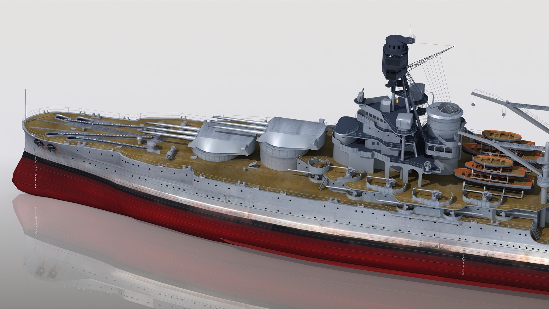 3D USS Pennsylvania BB-38 - TurboSquid 2083784