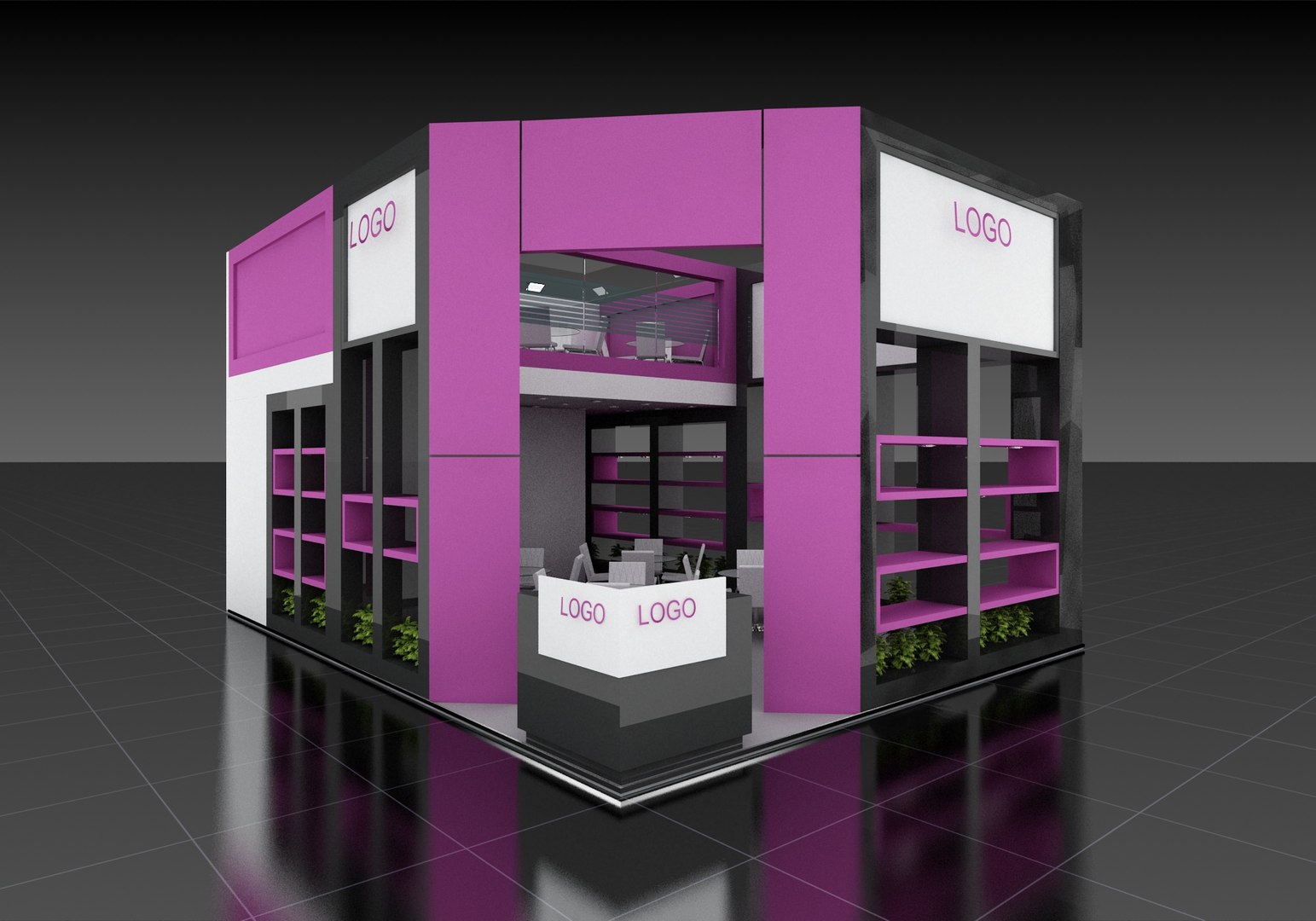 Exhibition Stand 3D Model - TurboSquid 2069939
