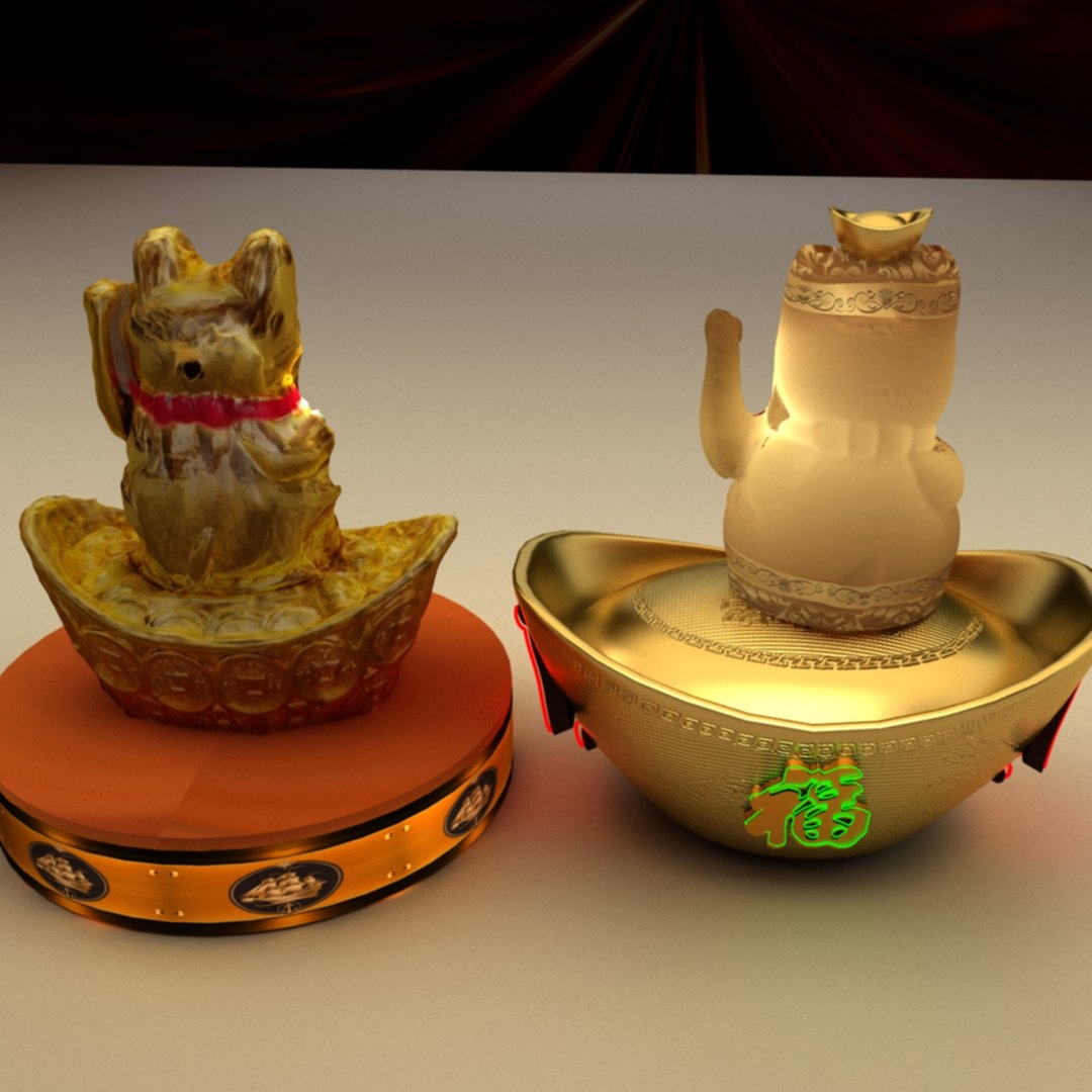 3D Chinese Gold Ingot - TurboSquid 1317074