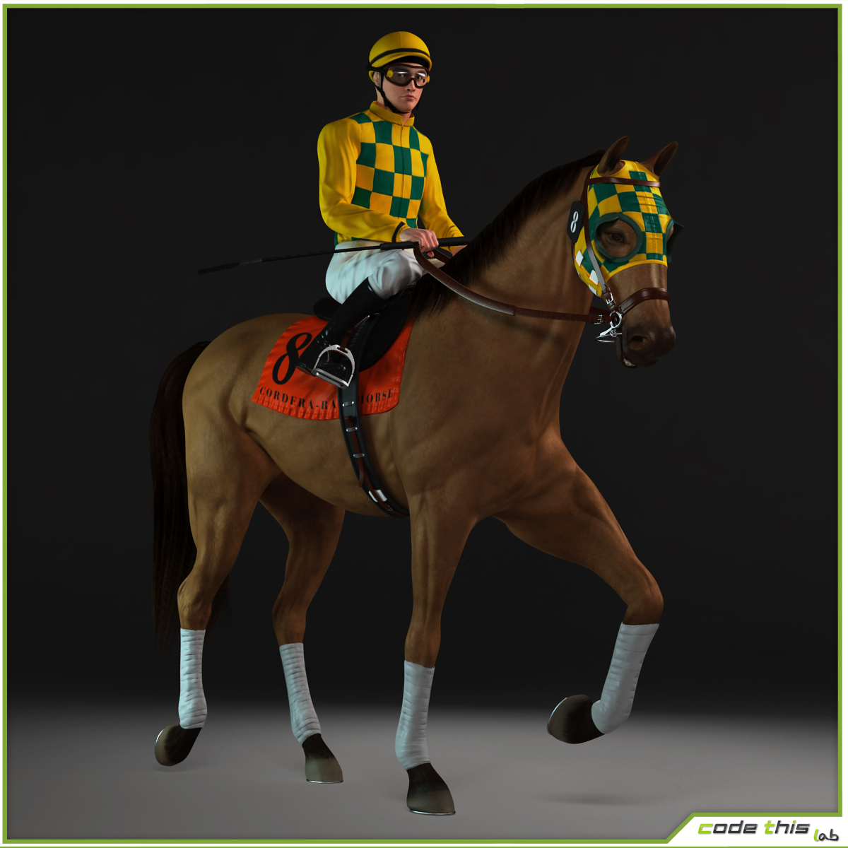 3d animations jockey