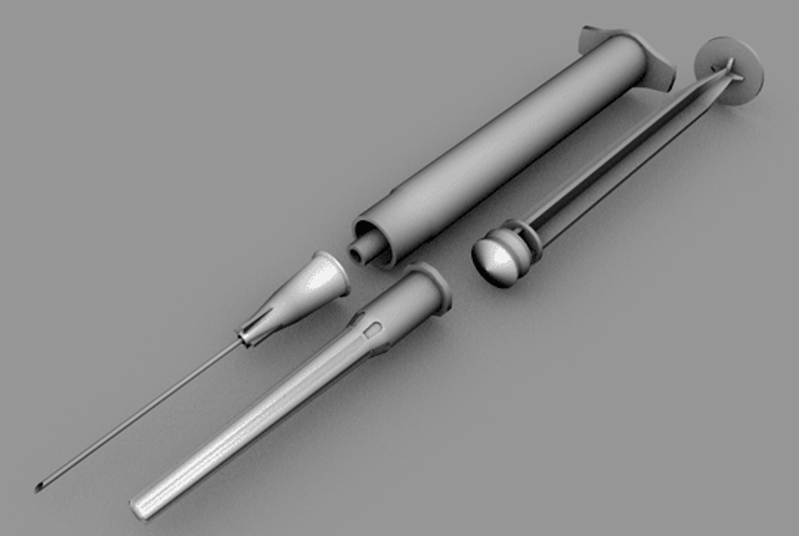 3ds max photorealistic medical syringe