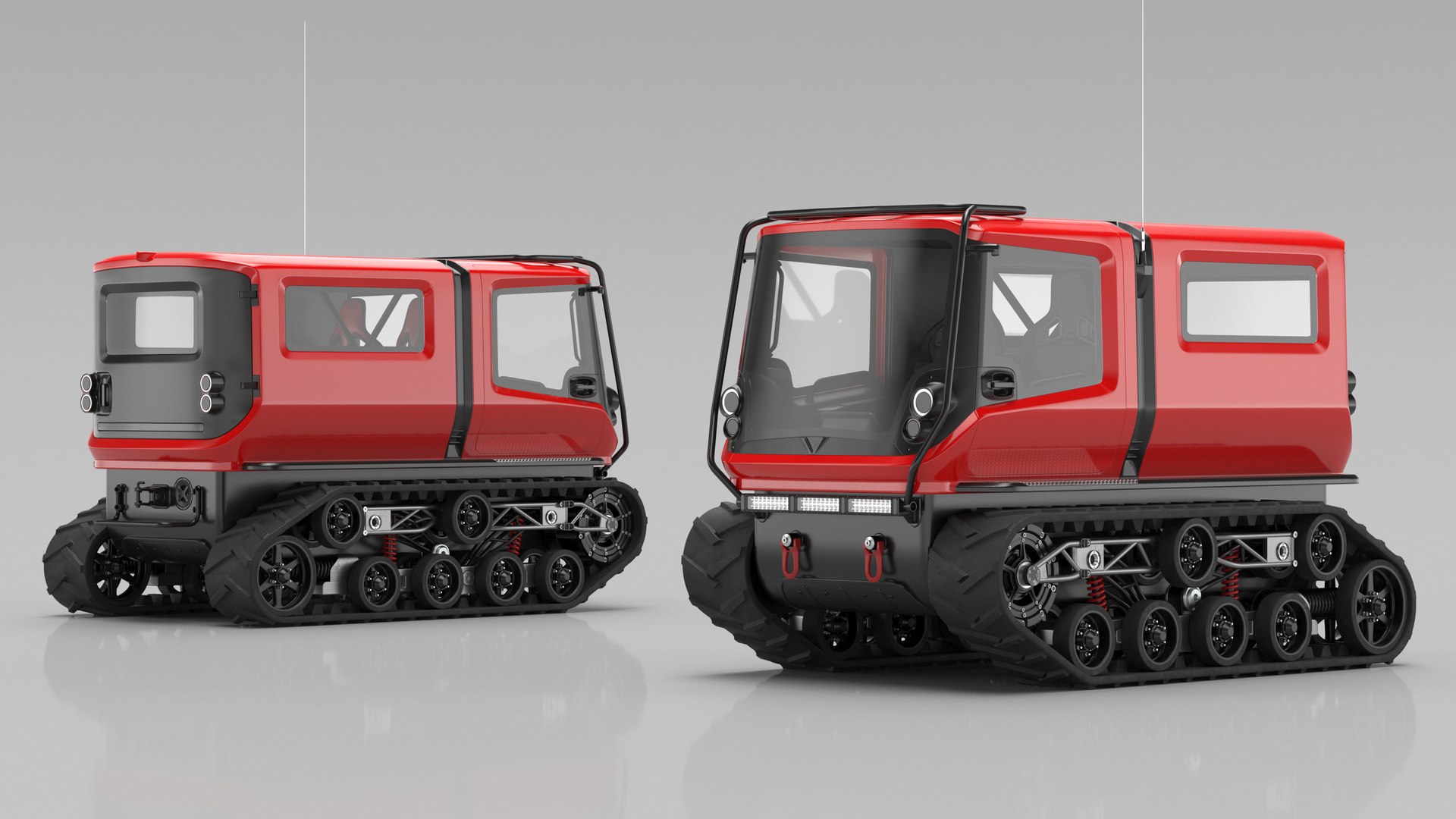 Polar Exploration Vehicle Red 3D Model - TurboSquid 2134136