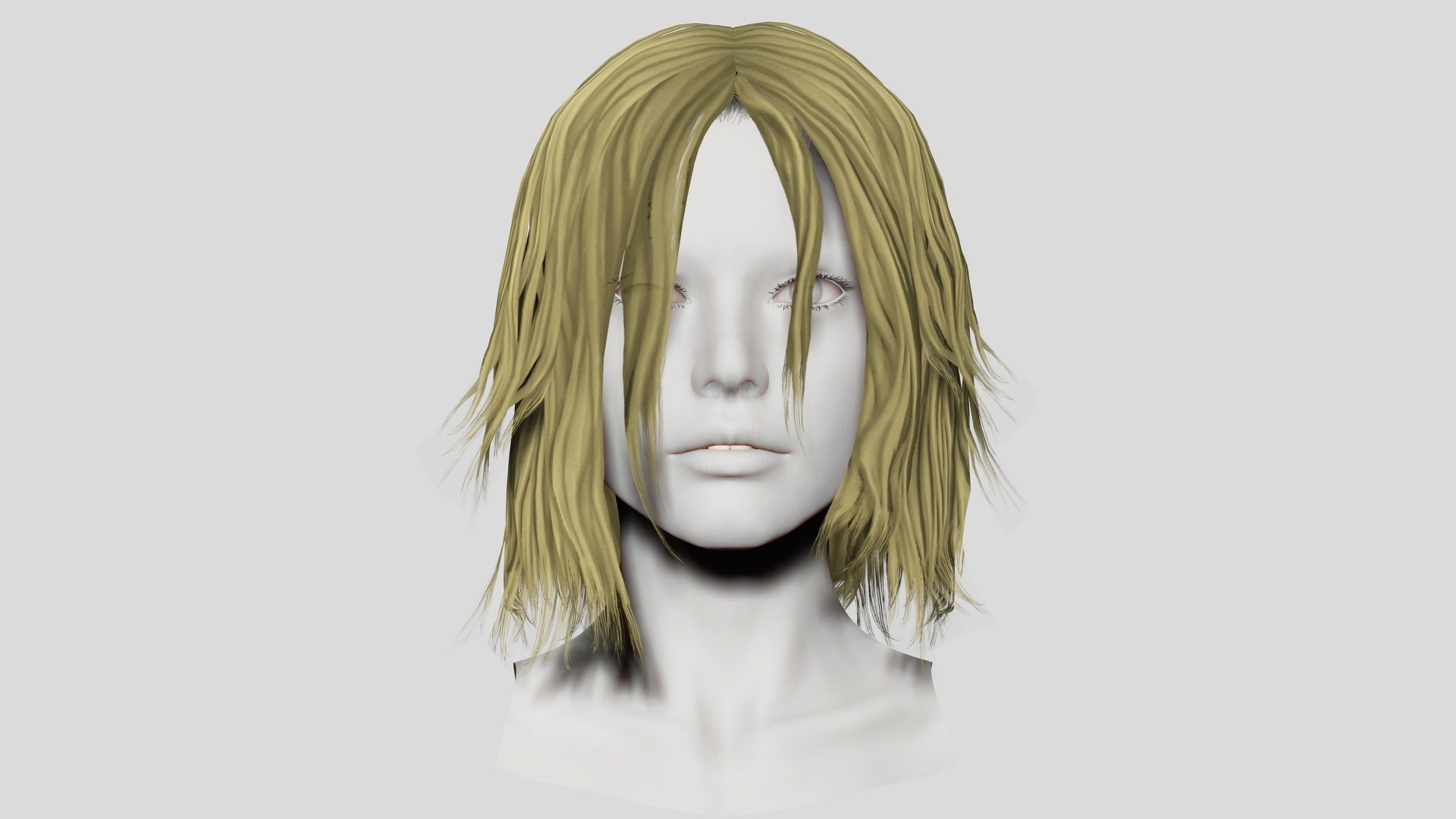 Female Short Messy Hair 3D Model - TurboSquid 2225873