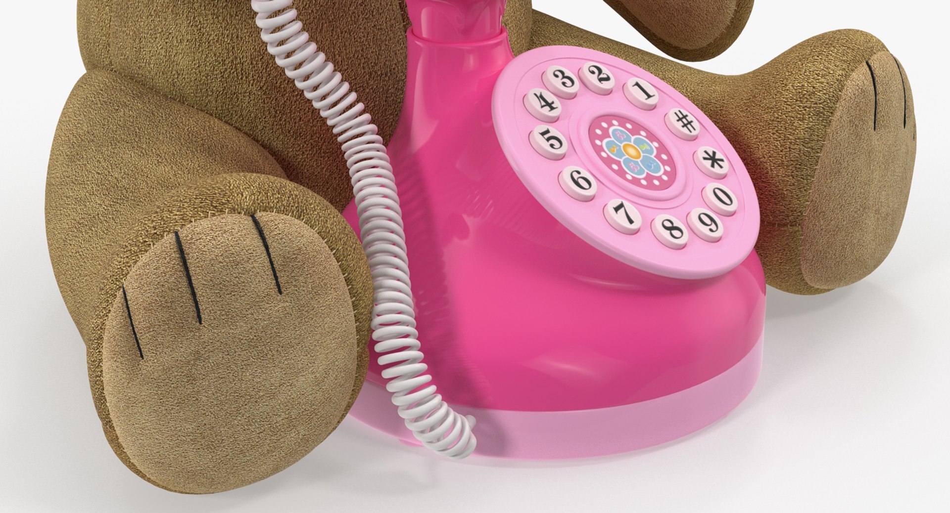 Teddy Bear Toy Phone 3D Model - TurboSquid 1273280