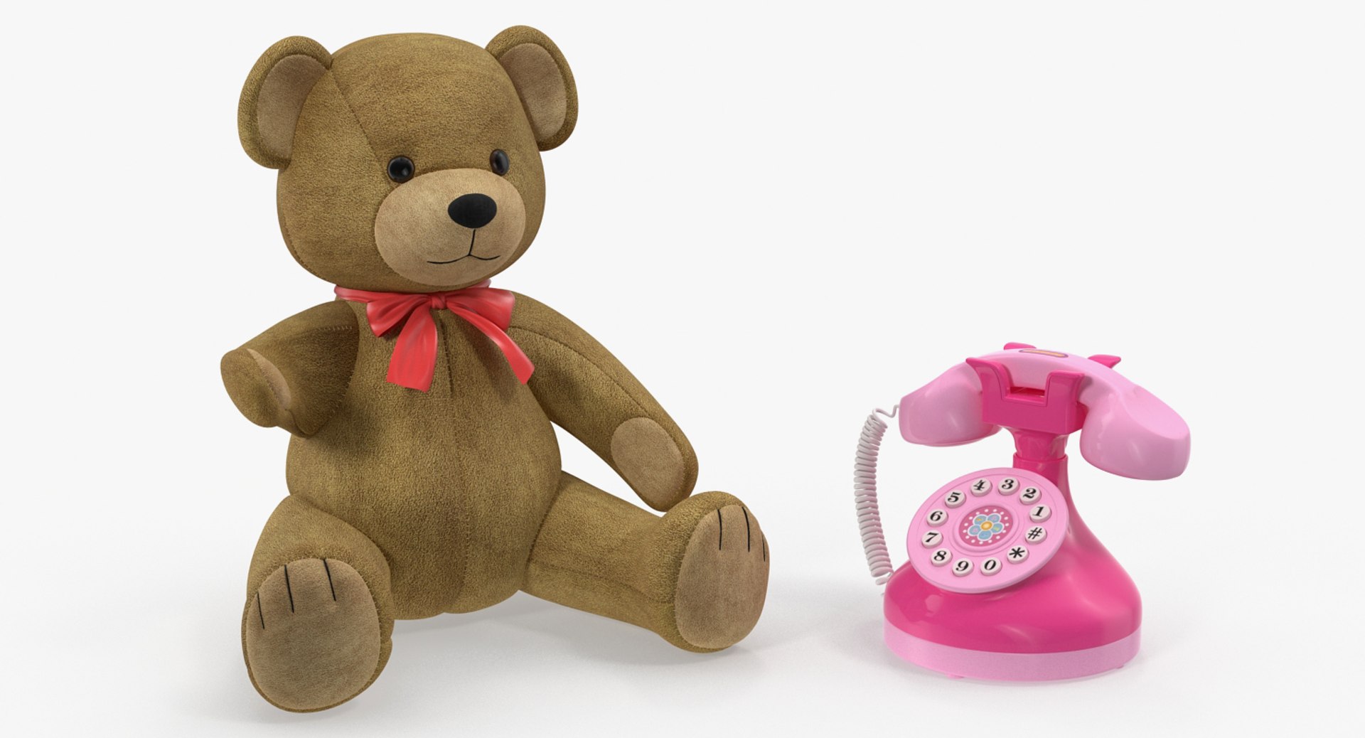 Teddy Bear Toy Phone 3D Model - TurboSquid 1273280