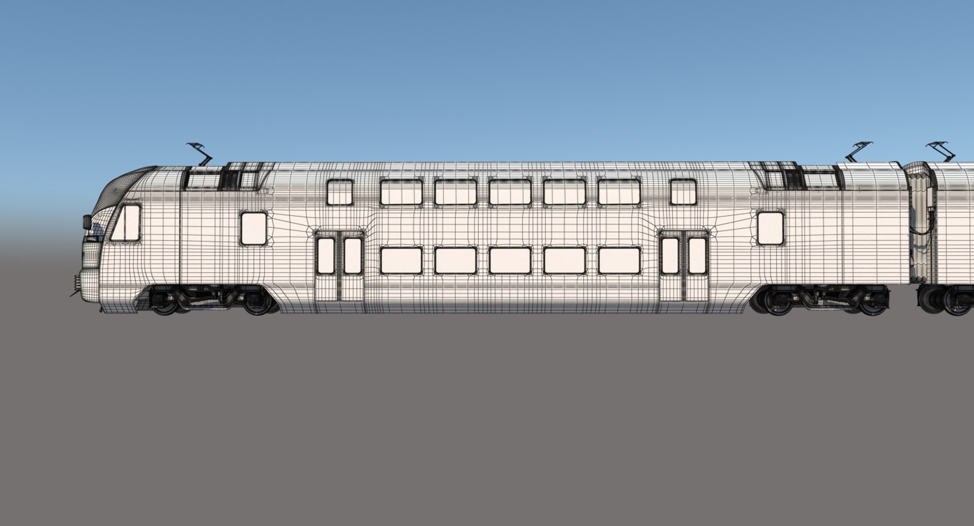 Stadler dosto passenger train 3D model - TurboSquid 1292059