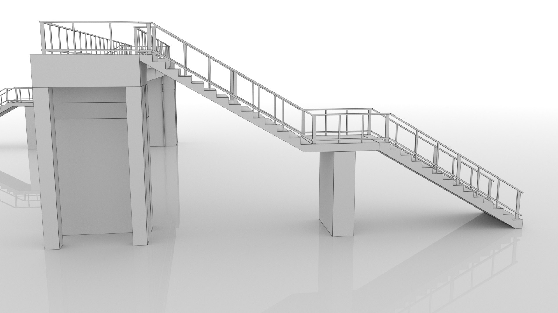 Footbridge - Concrete 3D Model - TurboSquid 1915953