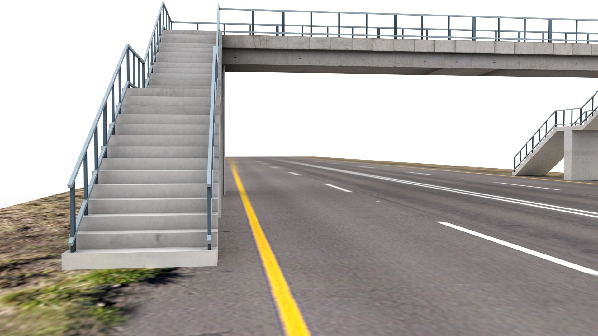 Footbridge - Concrete 3D Model - TurboSquid 1915953