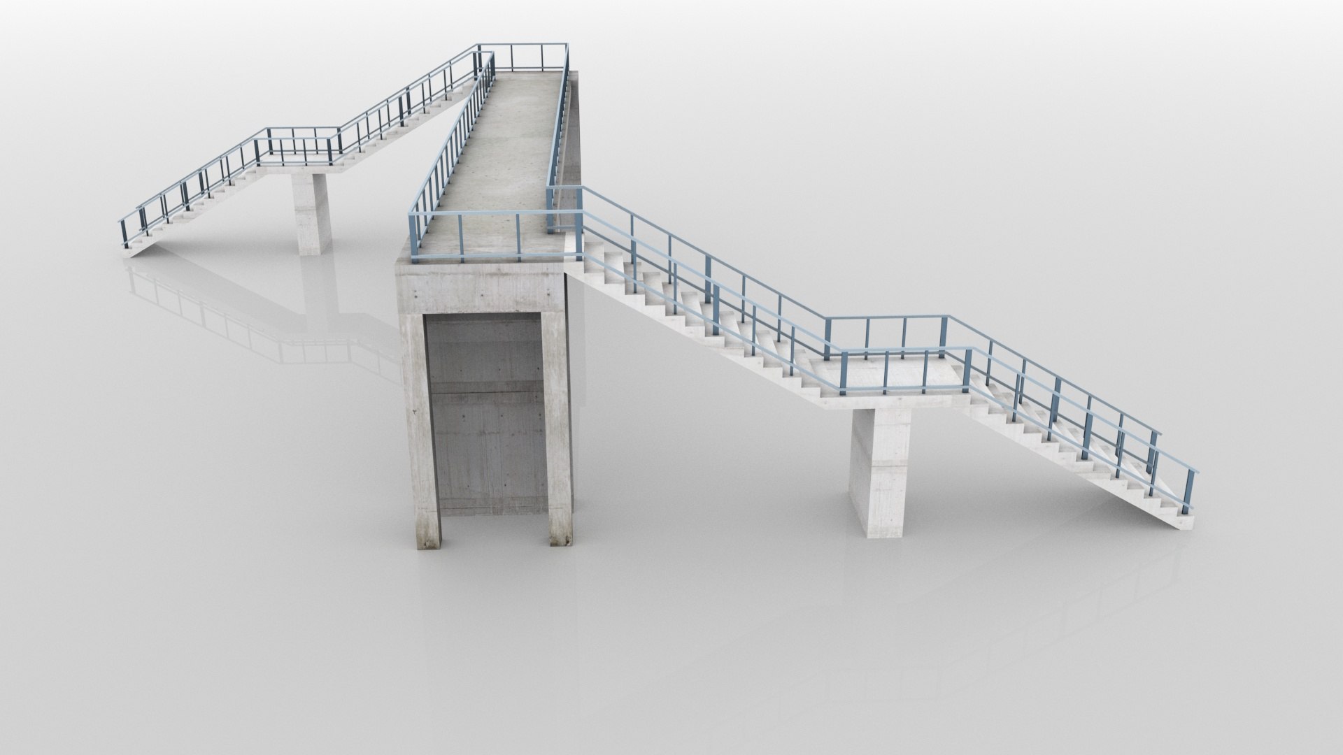 Footbridge - Concrete 3D Model - TurboSquid 1915953