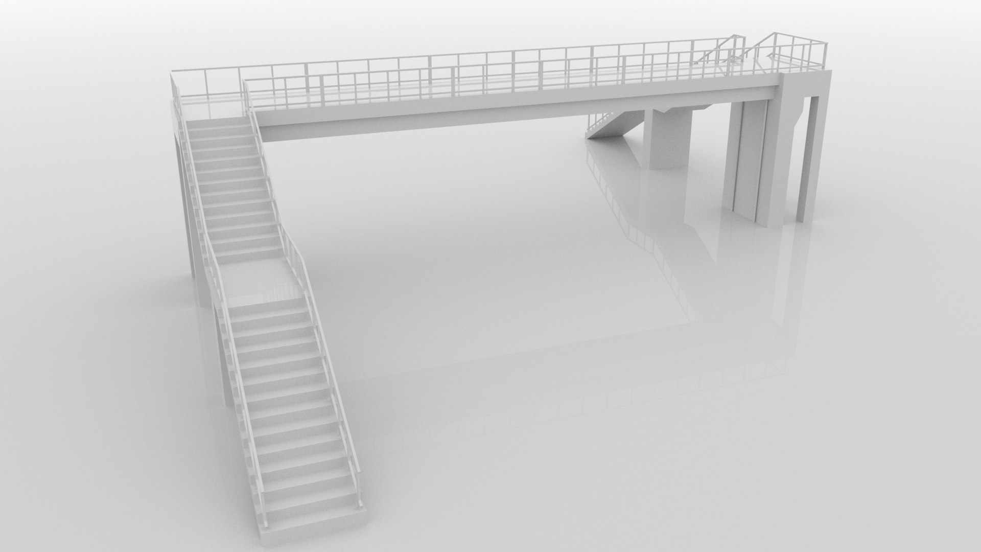 Footbridge - Concrete 3D Model - TurboSquid 1915953