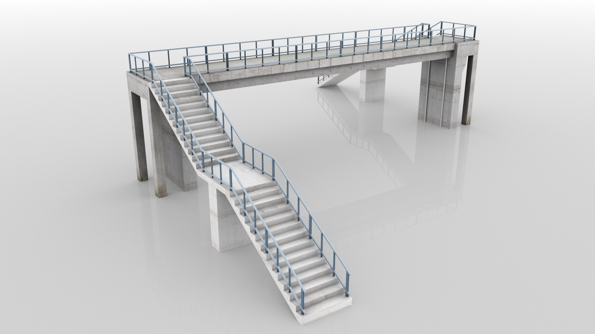 Footbridge - Concrete 3D Model - TurboSquid 1915953