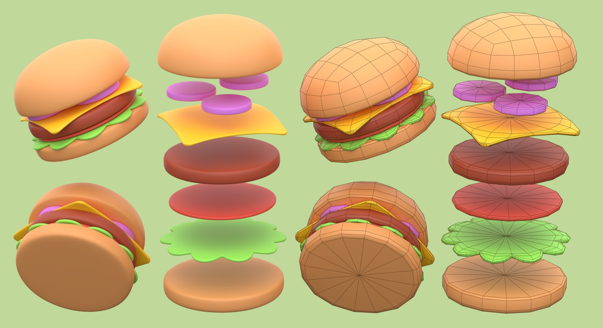 Stylized Cartoon Fast Food Collection 3D model - TurboSquid 1830624