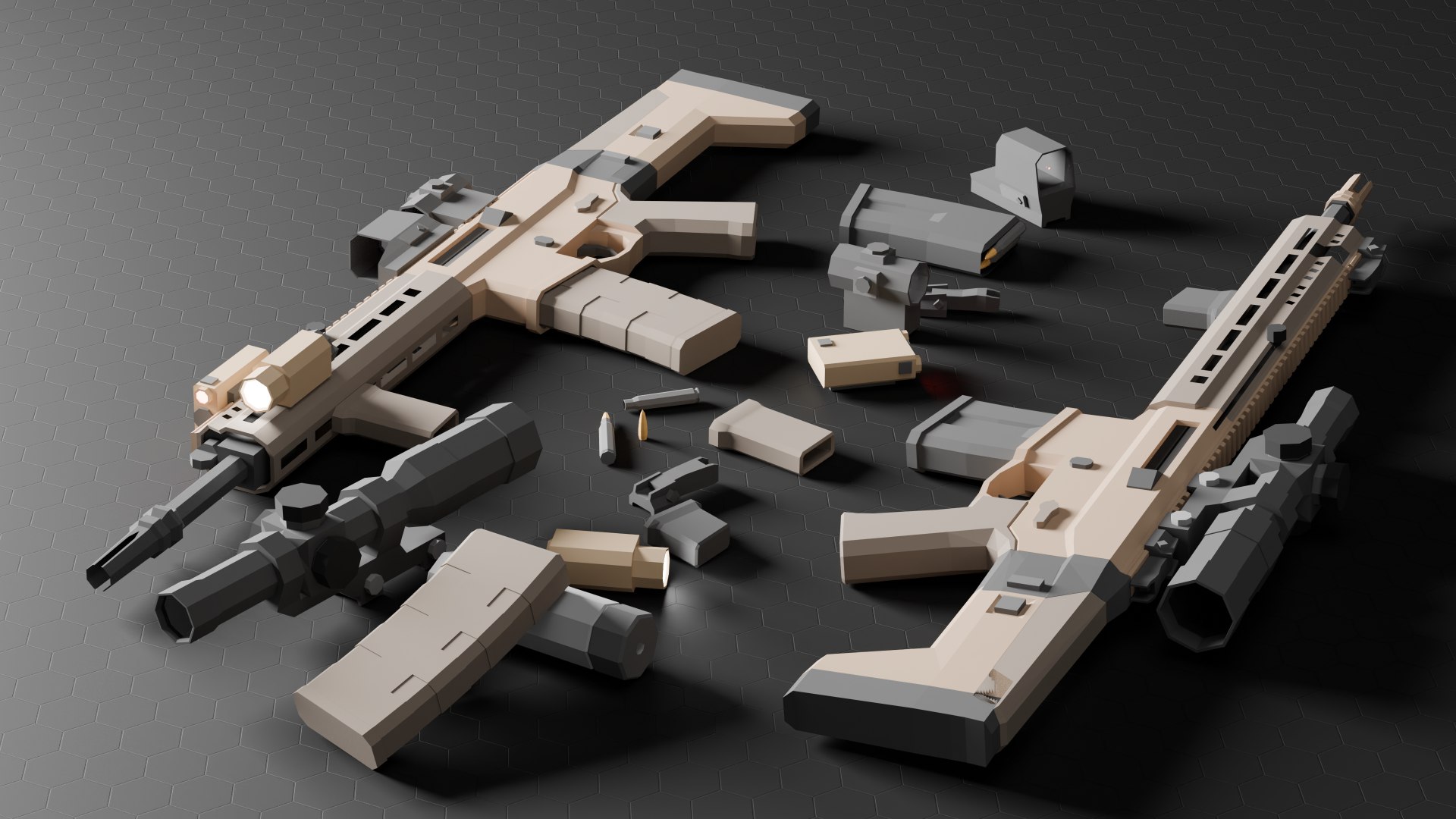 3D Game-ready PSA JAKL Assault Rifle Pack Model - TurboSquid 2382371
