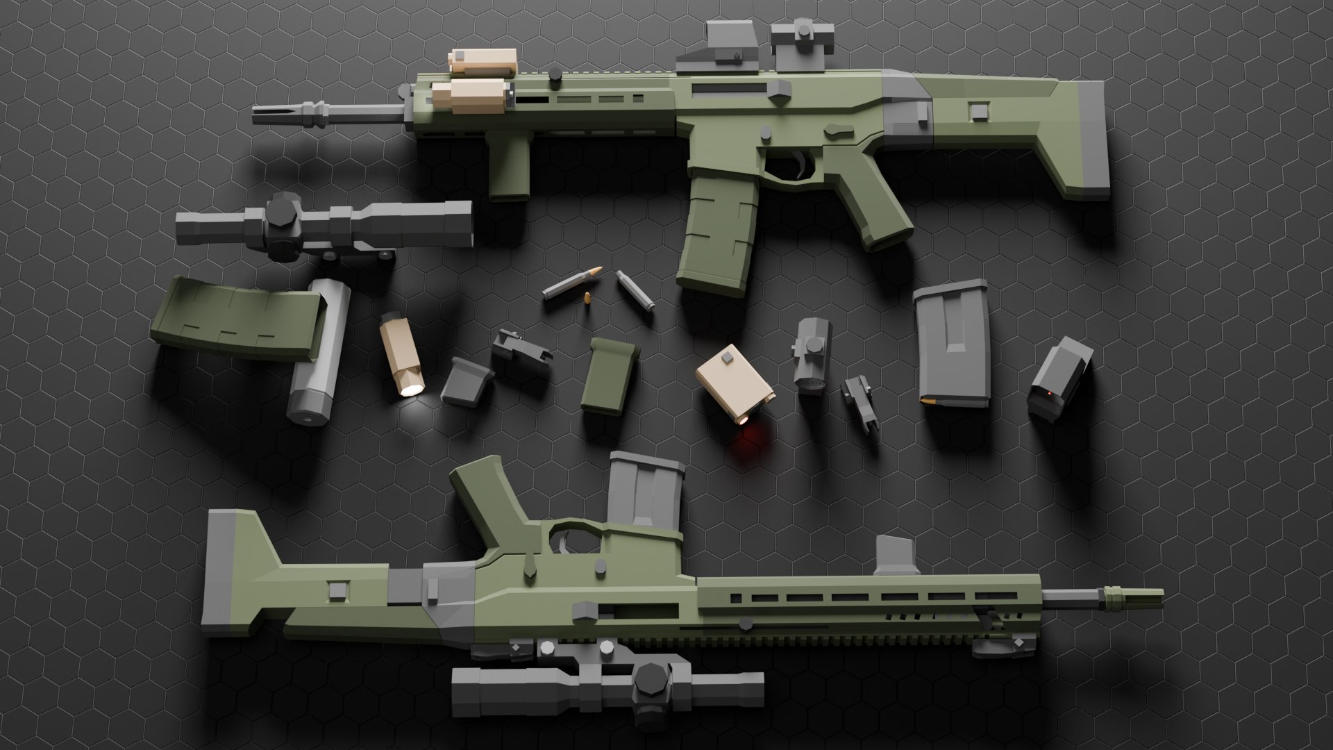 3D Game-ready PSA JAKL Assault Rifle Pack Model - TurboSquid 2382371