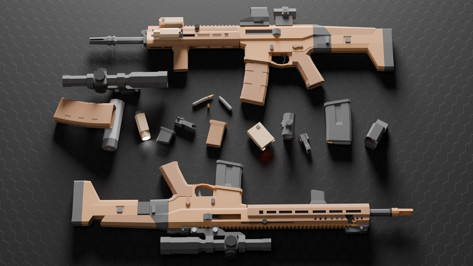 3D Game-ready PSA JAKL Assault Rifle Pack Model - TurboSquid 2382371