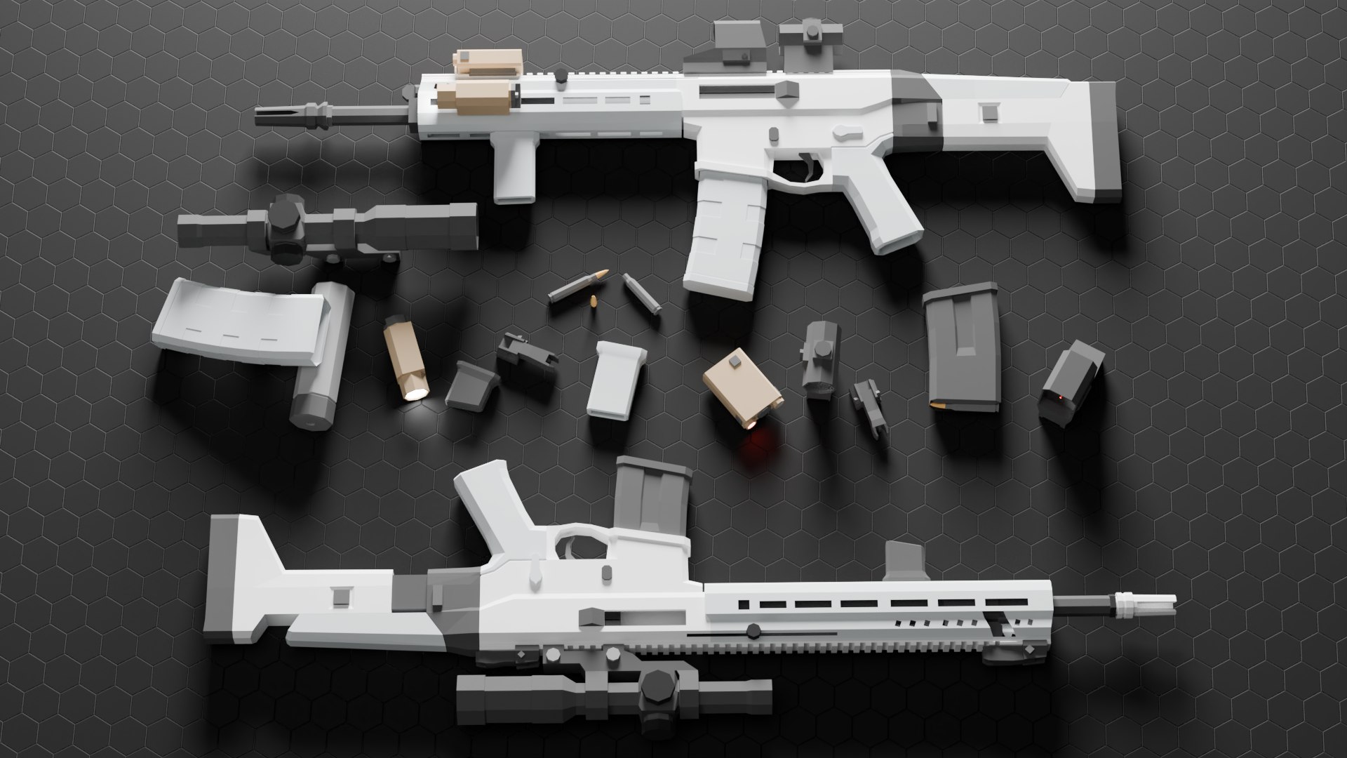 3D Game-ready PSA JAKL Assault Rifle Pack Model - TurboSquid 2382371