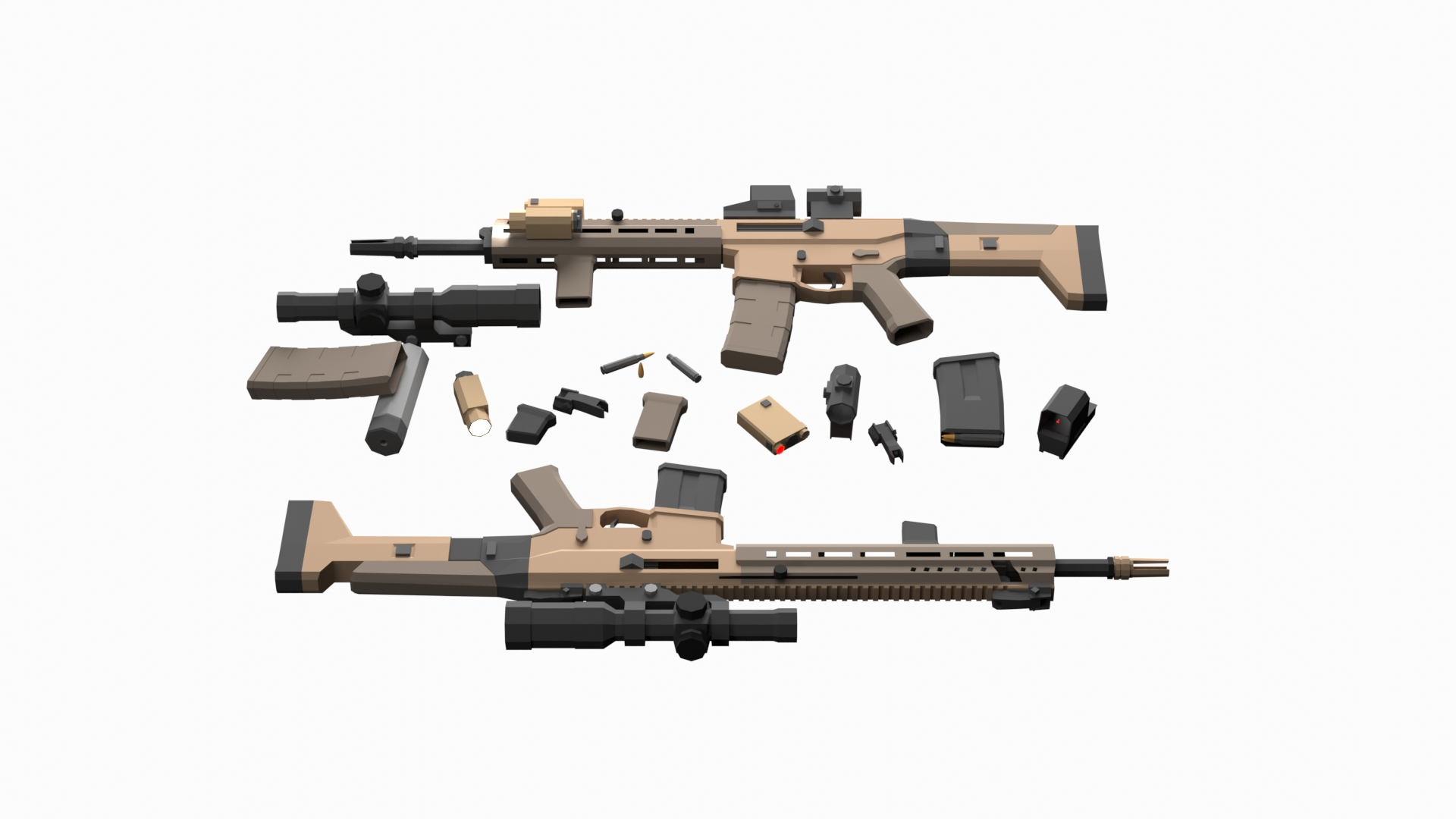 3D Game-ready PSA JAKL Assault Rifle Pack Model - TurboSquid 2382371