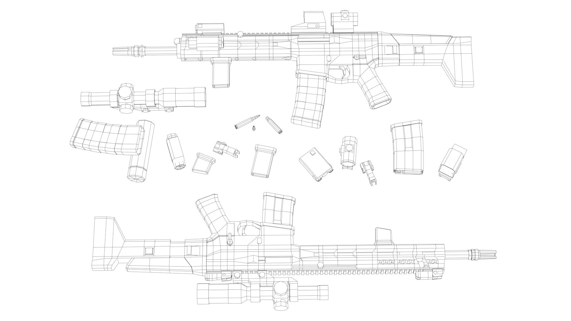 3D Game-ready PSA JAKL Assault Rifle Pack Model - TurboSquid 2382371