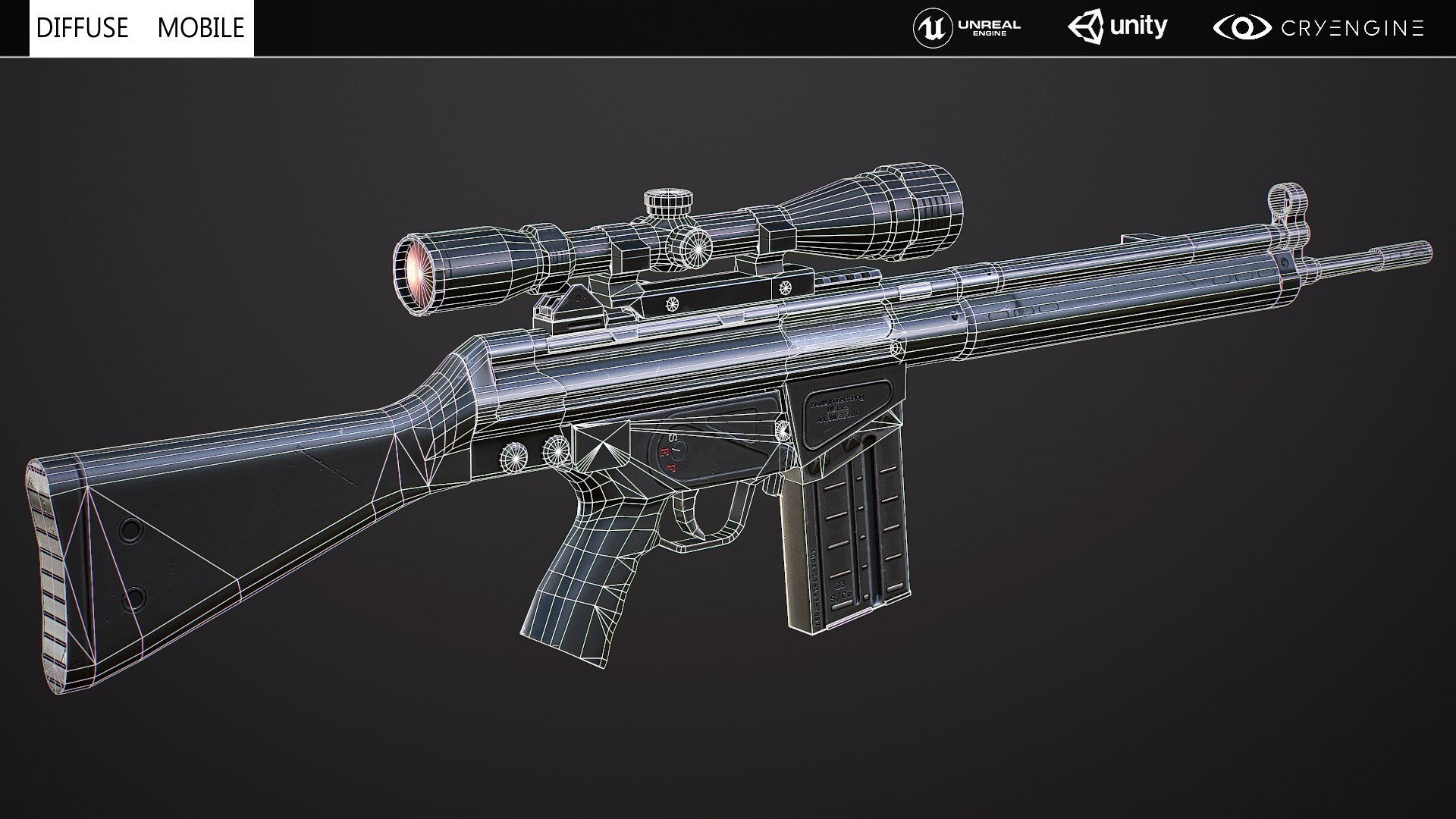 3D HK G3A1 - Mobile Ready Low Poly - TurboSquid 1804429