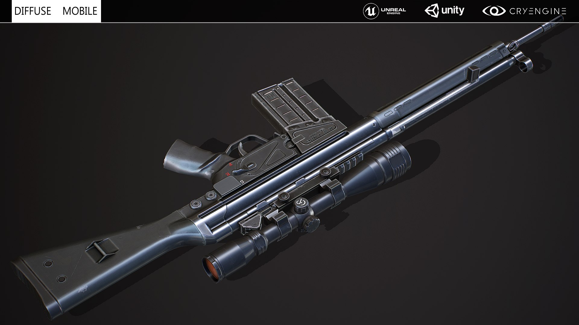 3D HK G3A1 - Mobile Ready Low Poly - TurboSquid 1804429