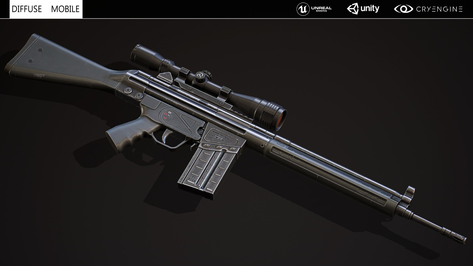 3D HK G3A1 - Mobile Ready Low Poly - TurboSquid 1804429