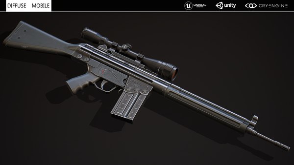 3D HK G3A1 - Mobile Ready Low Poly - TurboSquid 1804429