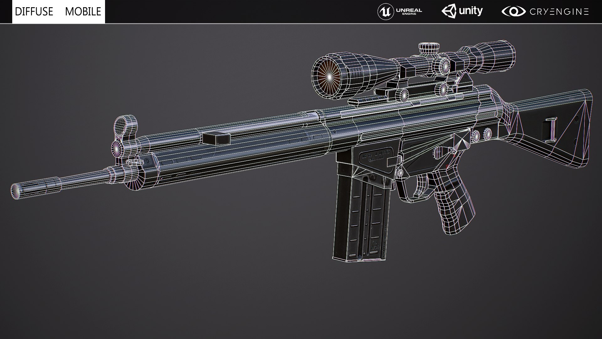 3D HK G3A1 - Mobile Ready Low Poly - TurboSquid 1804429