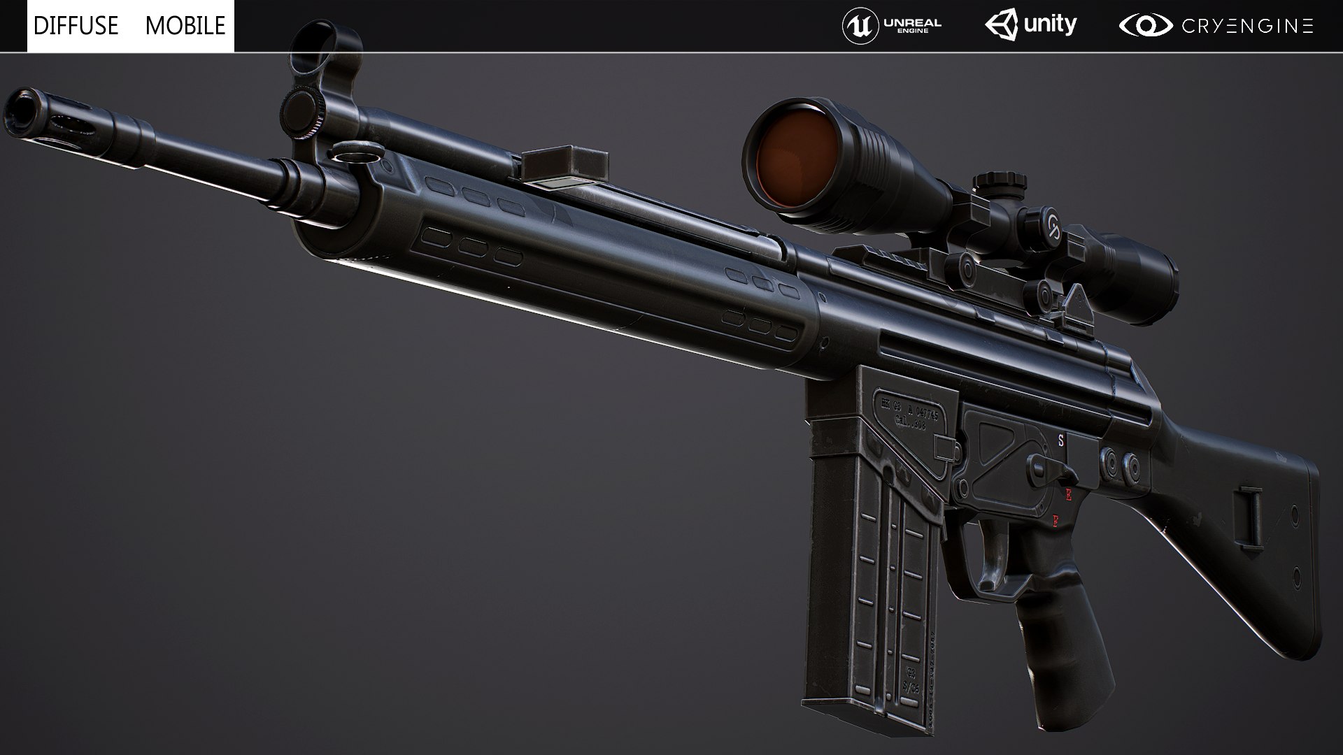 3D HK G3A1 - Mobile Ready Low Poly - TurboSquid 1804429