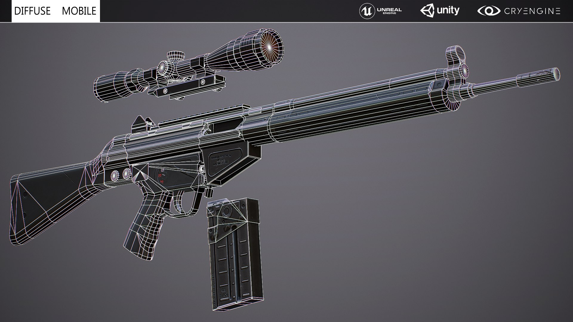 3D HK G3A1 - Mobile Ready Low Poly - TurboSquid 1804429