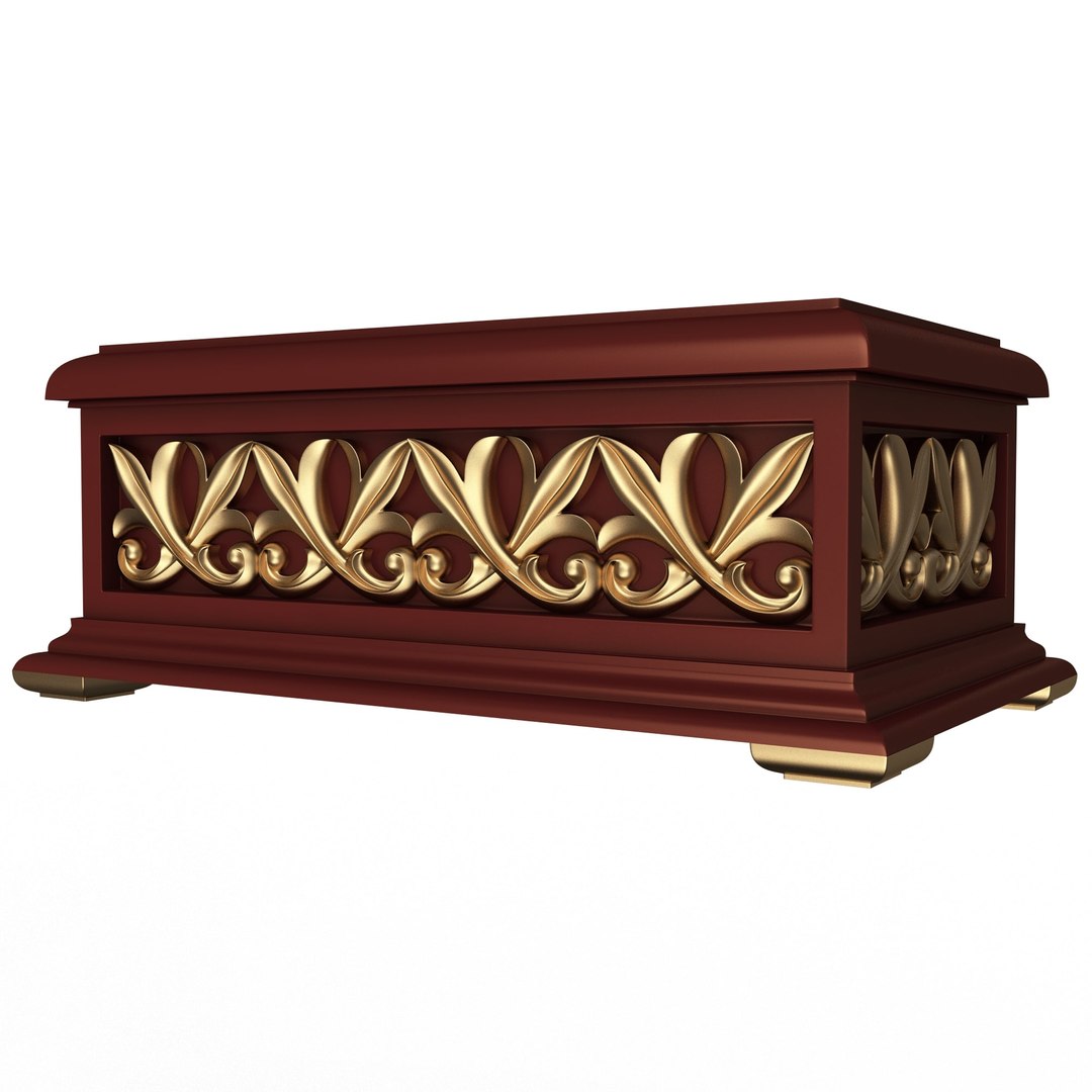 Casket Carved 05 Red 3D - TurboSquid 2207764