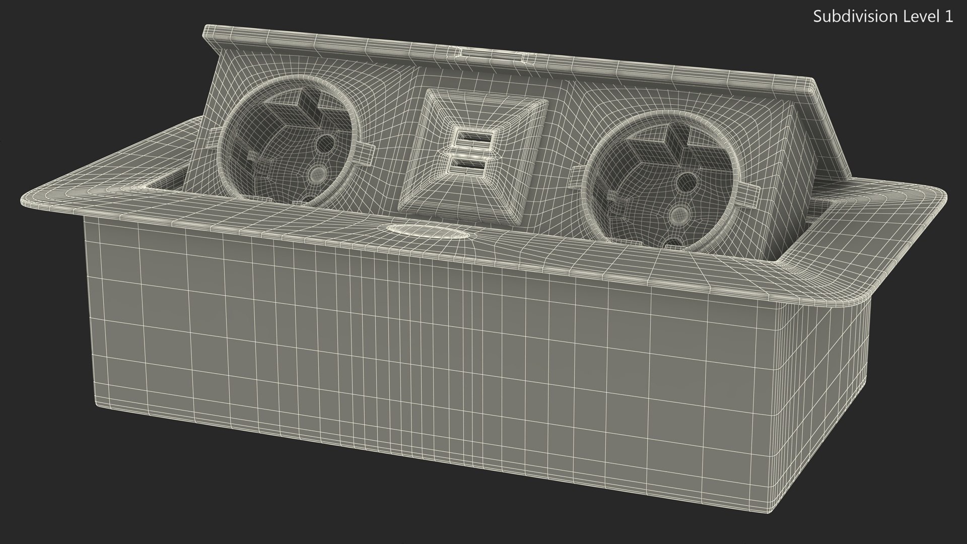 3D model White Double Hidden Socket - TurboSquid 2079654