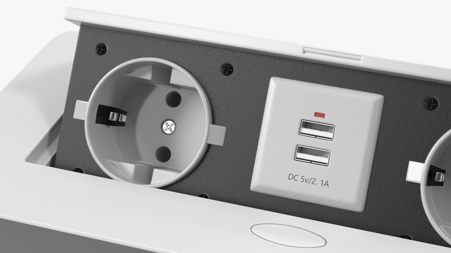 3D model White Double Hidden Socket - TurboSquid 2079654