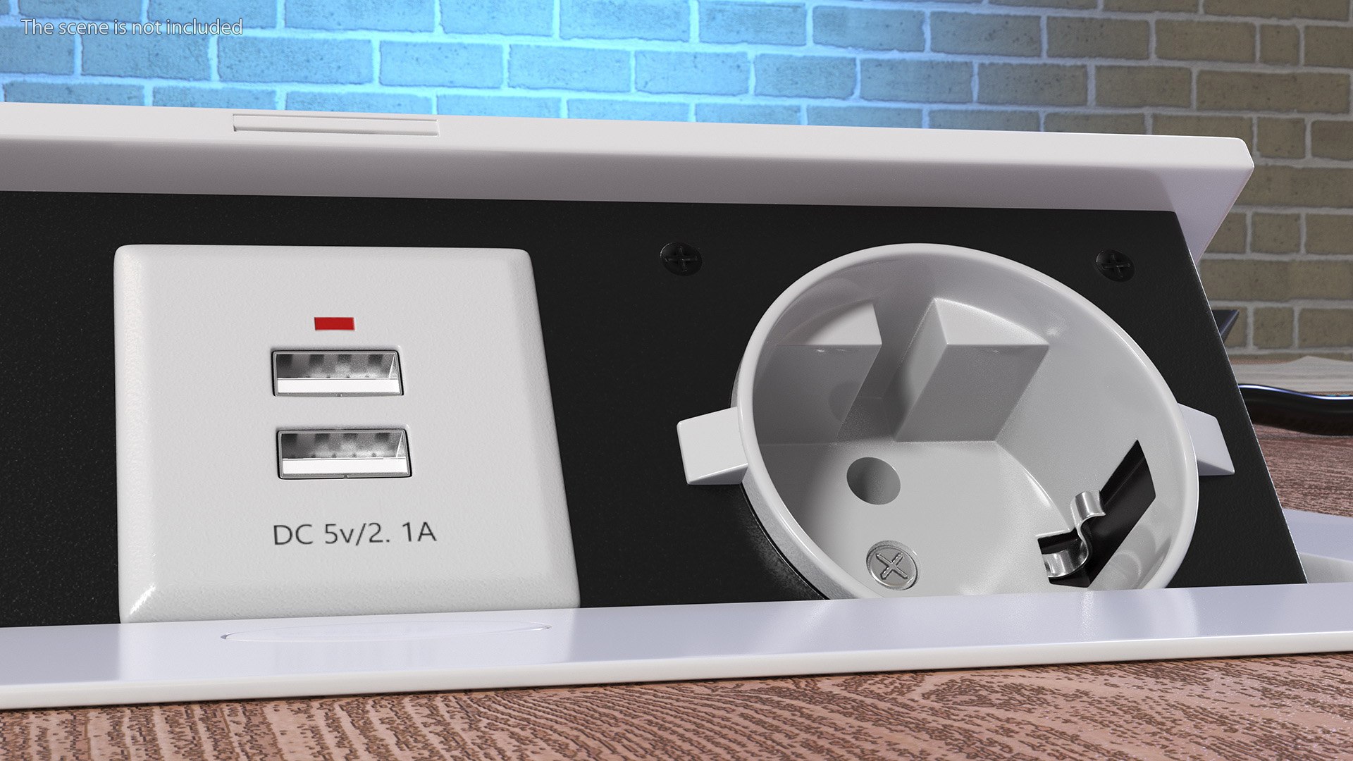 3D model White Double Hidden Socket - TurboSquid 2079654