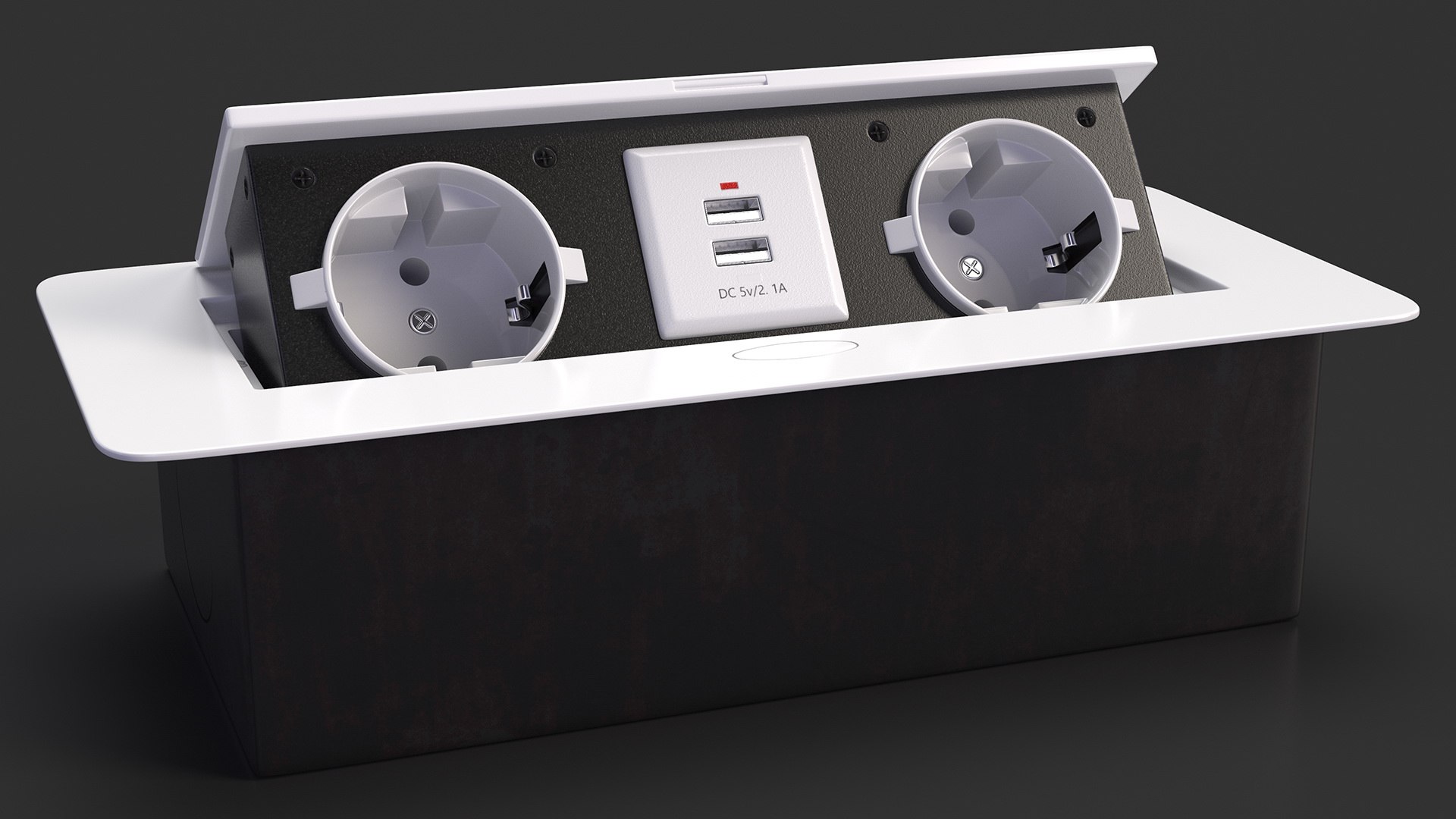 3D model White Double Hidden Socket - TurboSquid 2079654