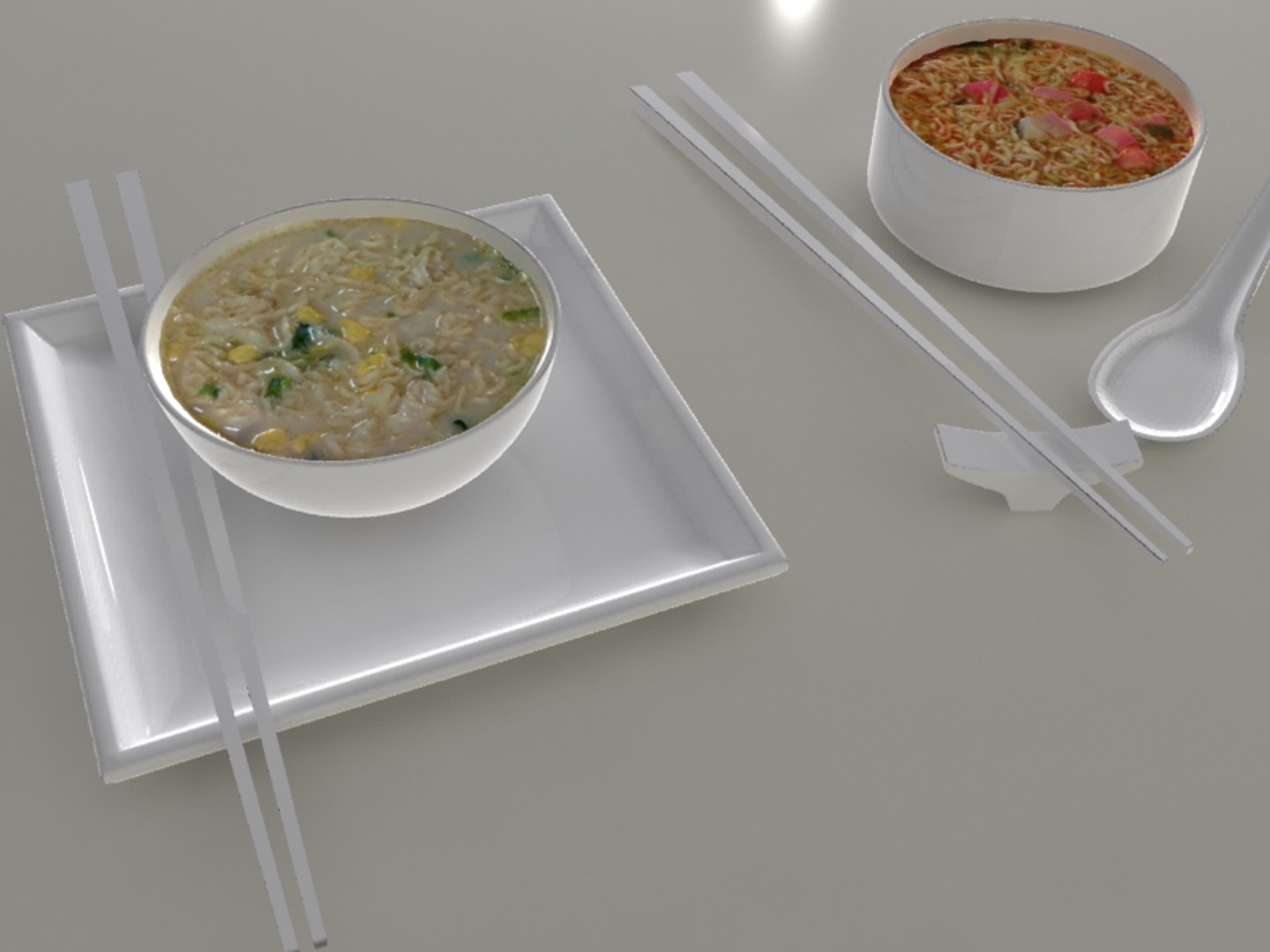 3d Nissin Cooked Instant Noodles
