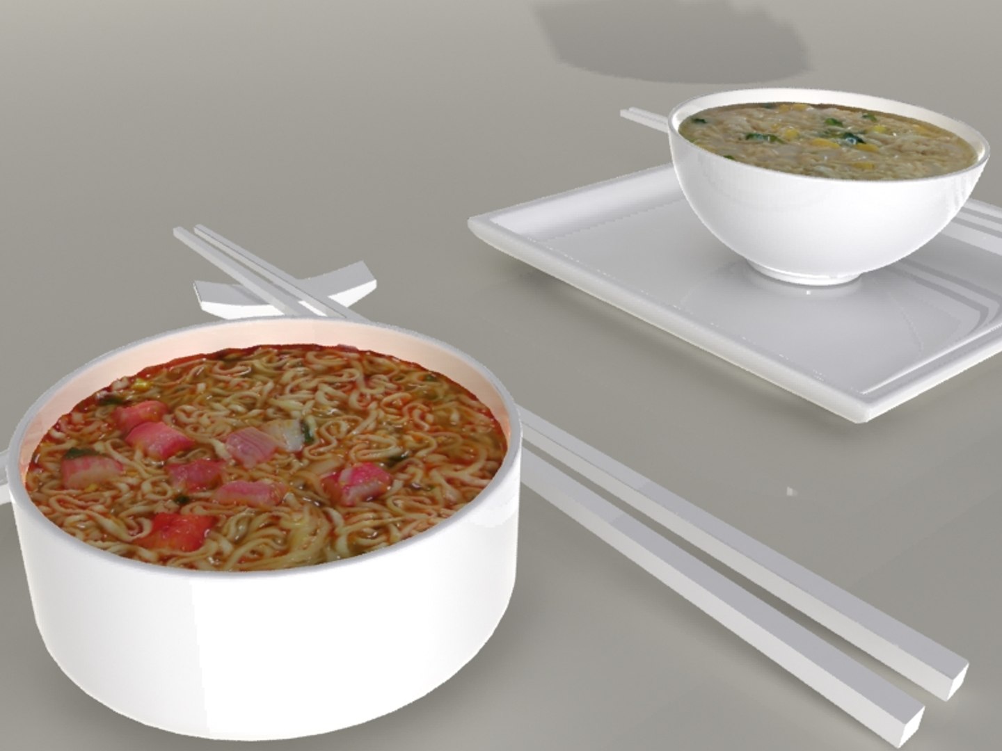 3d Nissin Cooked Instant Noodles