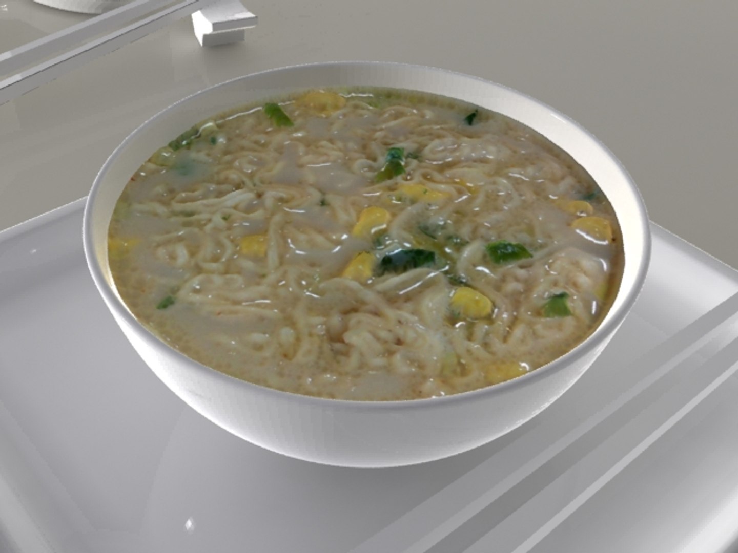 3d Nissin Cooked Instant Noodles