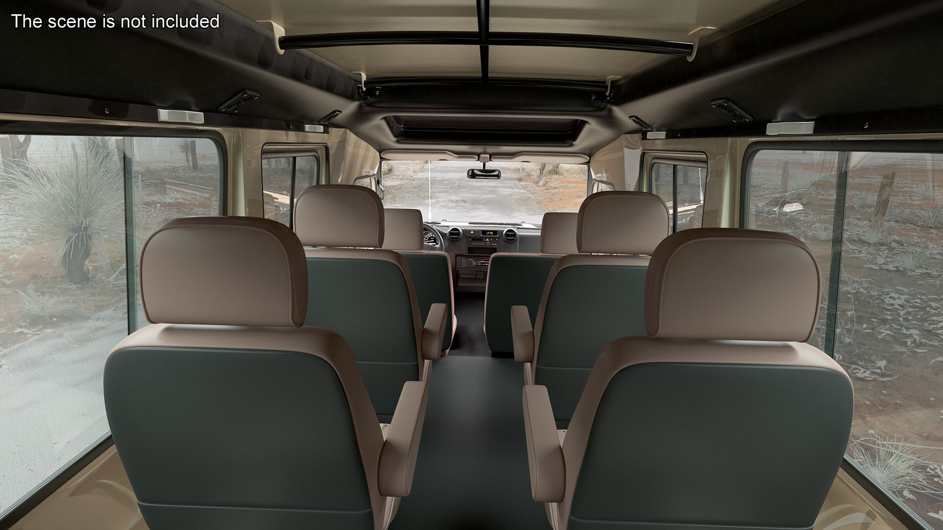 3D Toyota Land Cruiser Safari Beige Clean Simple Interior - TurboSquid ...
