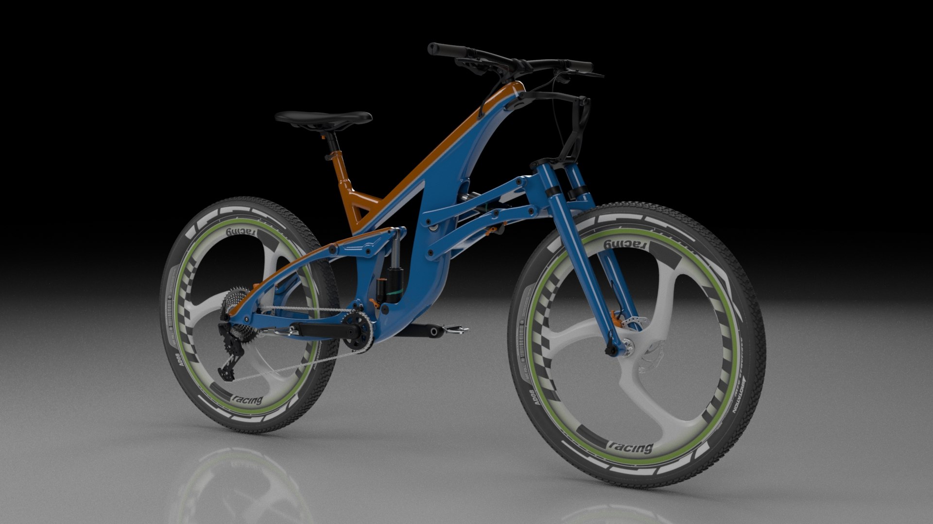 3D Mountain Bike Linkage Fork Bicycle - TurboSquid 2158471