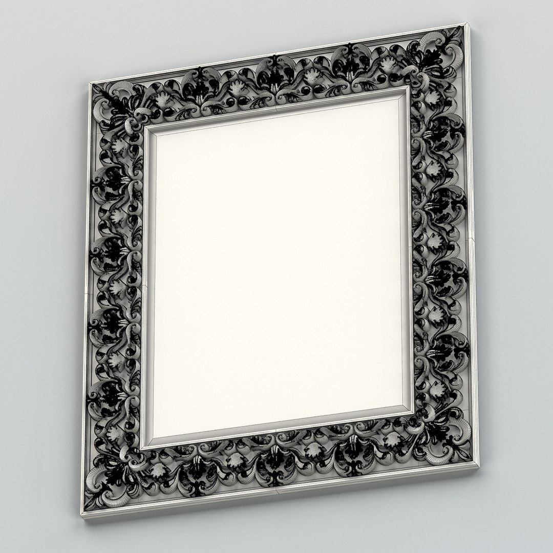 3d Carved Rectangle Mirror Frame