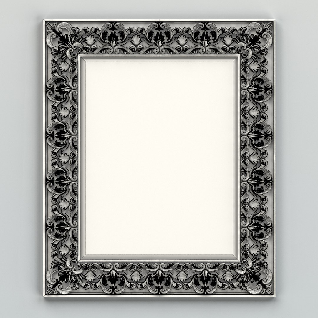 3d Carved Rectangle Mirror Frame