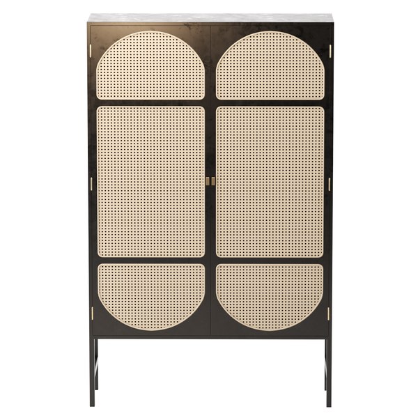3D HK-Living Retro webbing cabinet black - TurboSquid 1870802