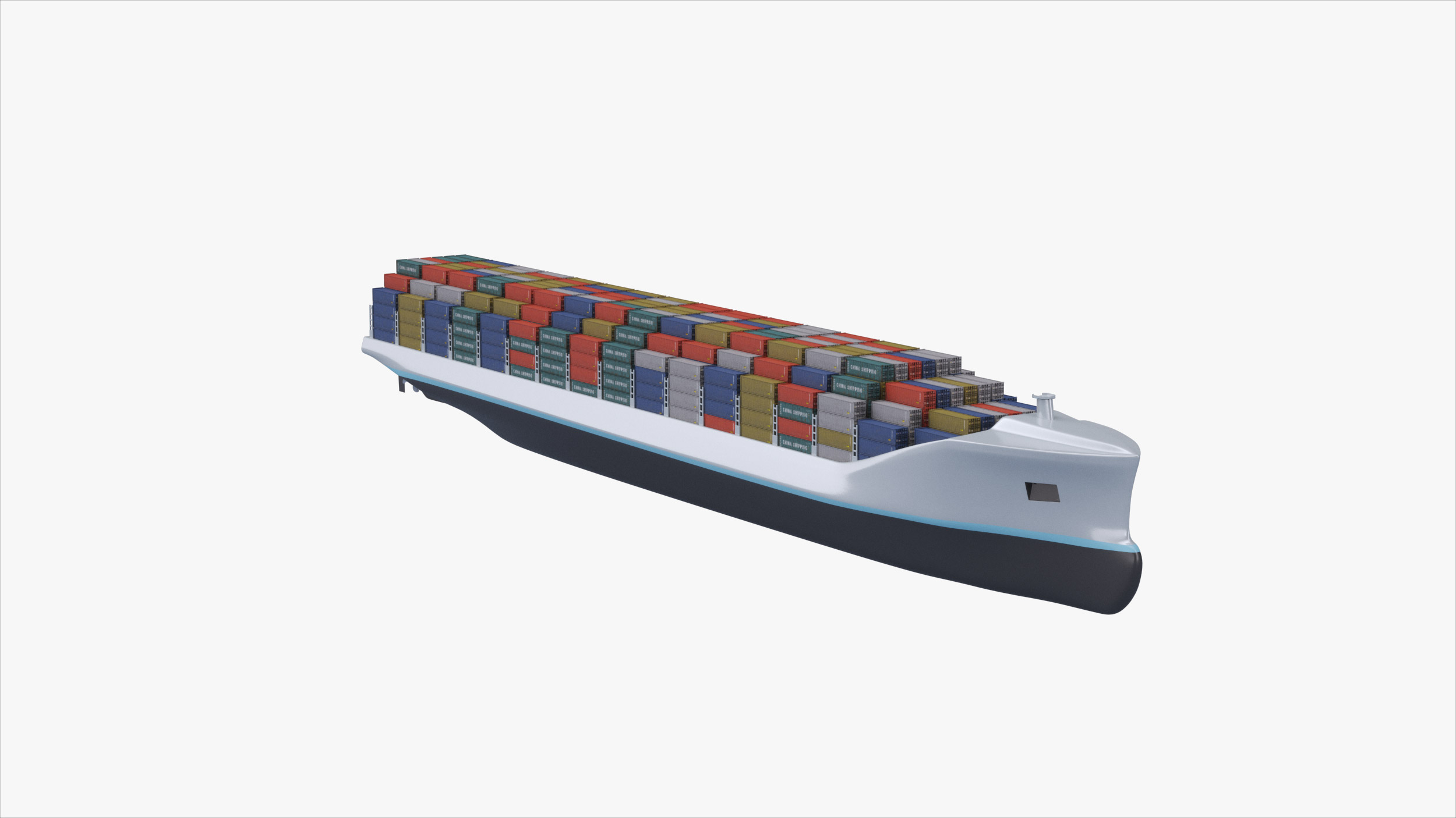 modelo 3d Futuro buque portacontenedores autónomo - TurboSquid 1791897